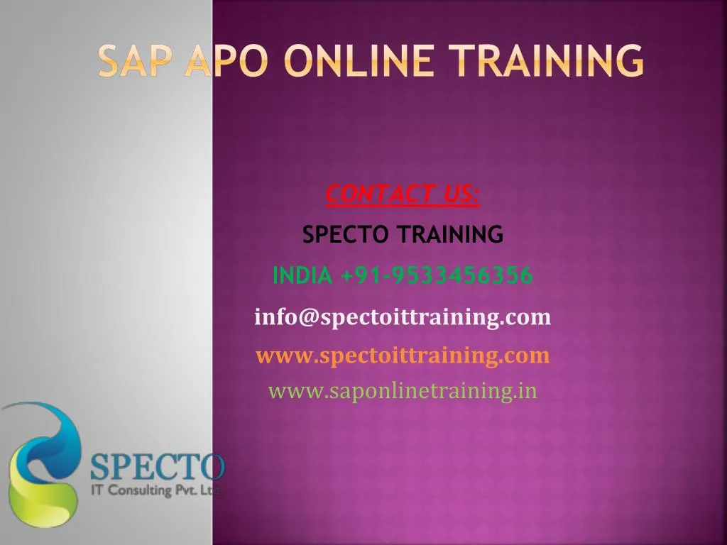 PPT - sap apo online training in malaysia PowerPoint Presentation, free ...