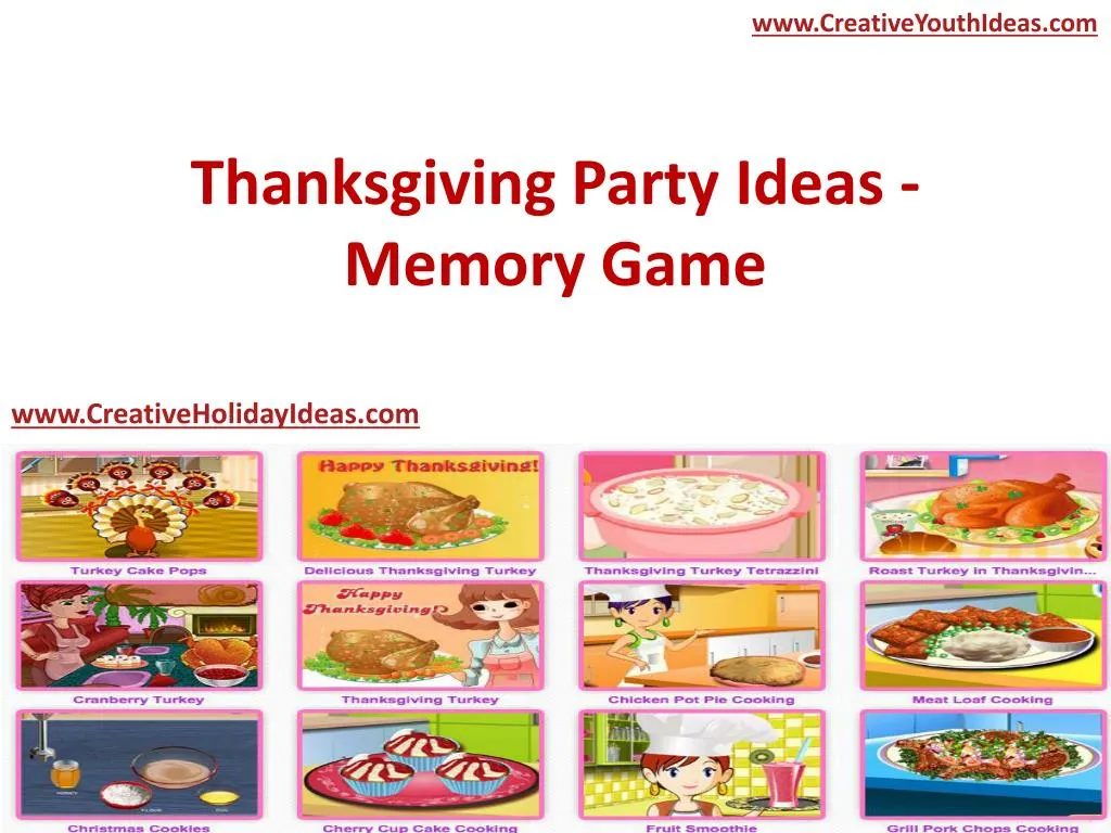 PPT - Thanksgiving Party Ideas - Memory Game PowerPoint Presentation ...