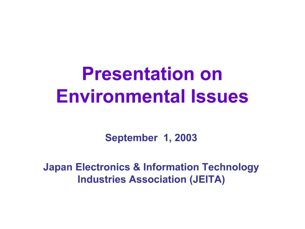 PPT - Presentation on Environmental Issues PowerPoint Presentation ...