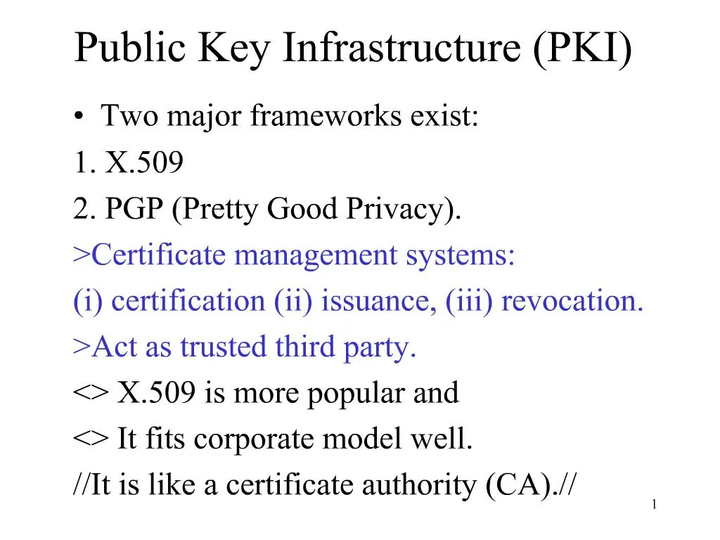 PPT - Public Key Infrastructure PKI PowerPoint Presentation, free ...