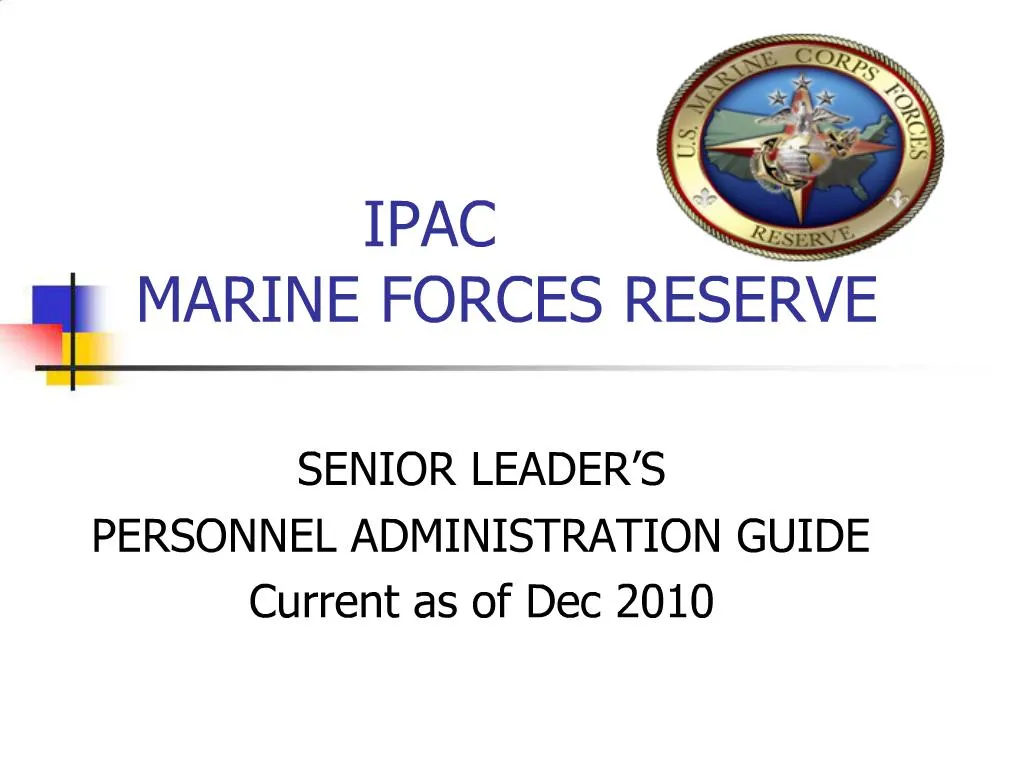 PPT - IPAC MARINE FORCES RESERVE PowerPoint Presentation, free download ...