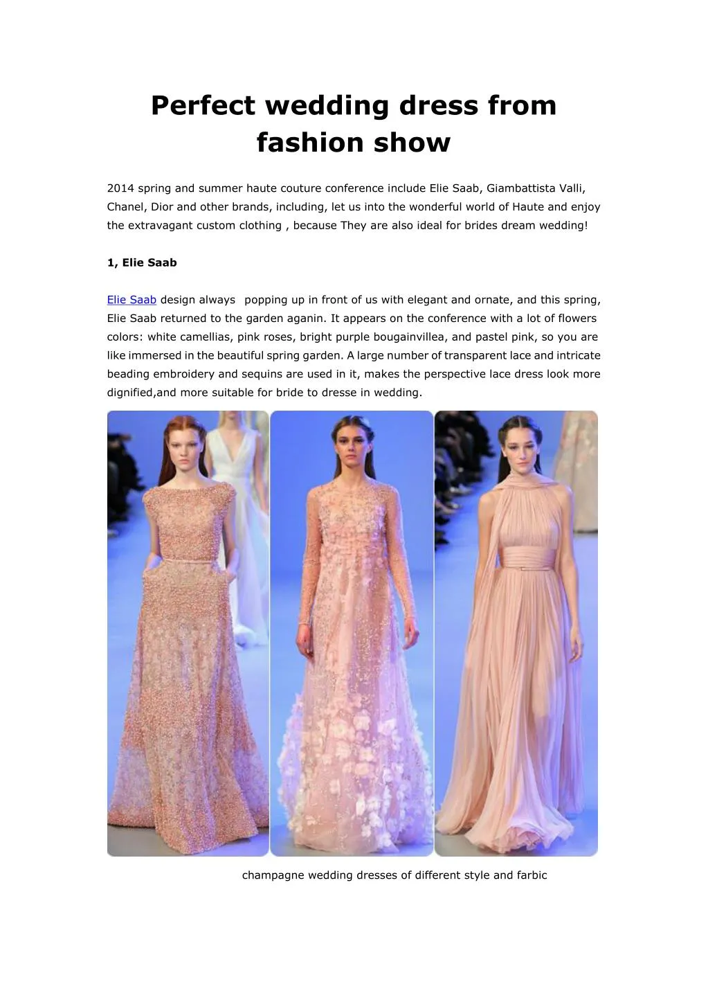 PPT - Fashion wedding dress of brand PowerPoint Presentation, free ...