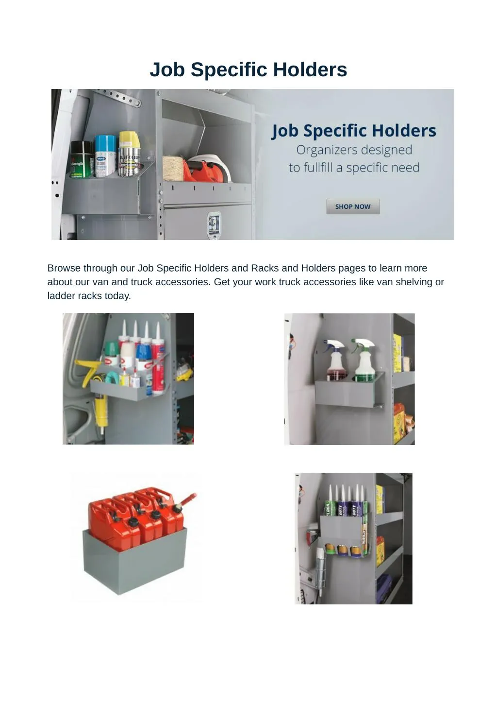 PPT - Job Specific Holders - Racks and Holders PowerPoint Presentation ...