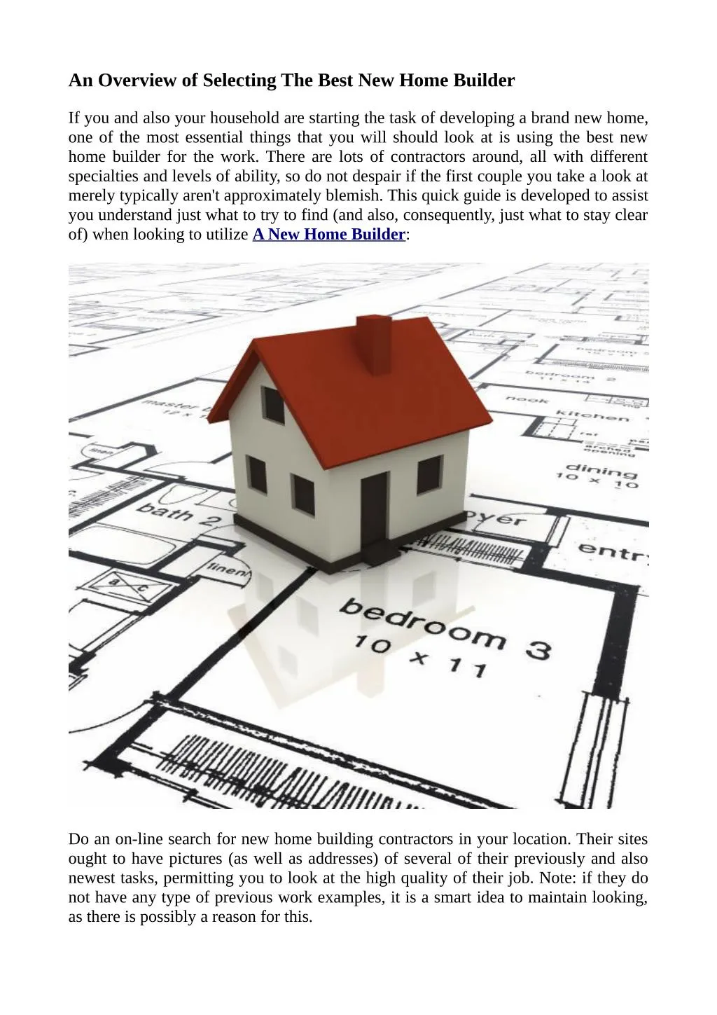 PPT - An Overview of Selecting The Best New Home Builder PowerPoint ...