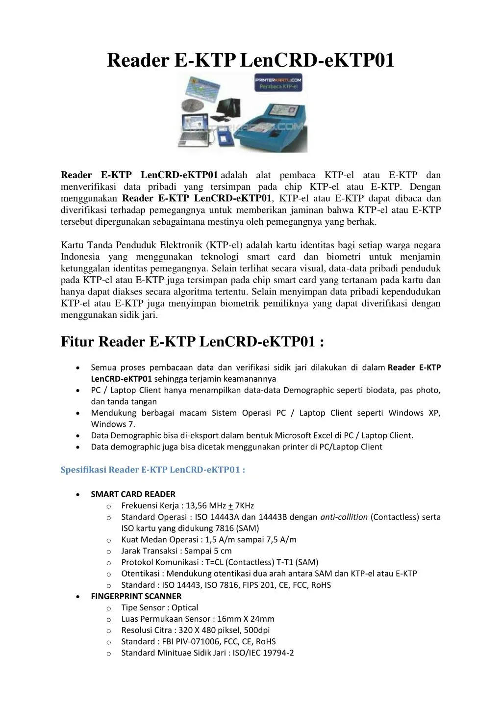 PPT - Reader E-KTP LenCRD-eKTP01 PowerPoint Presentation, free download ...
