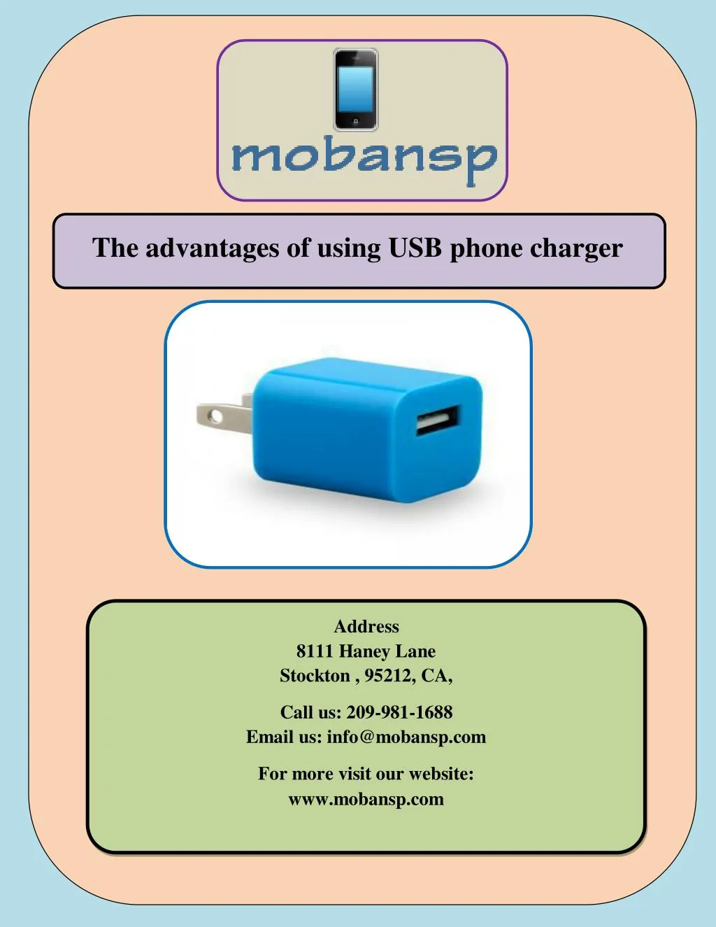 PPT - The advantages of using USB phone charger PowerPoint Presentation ...