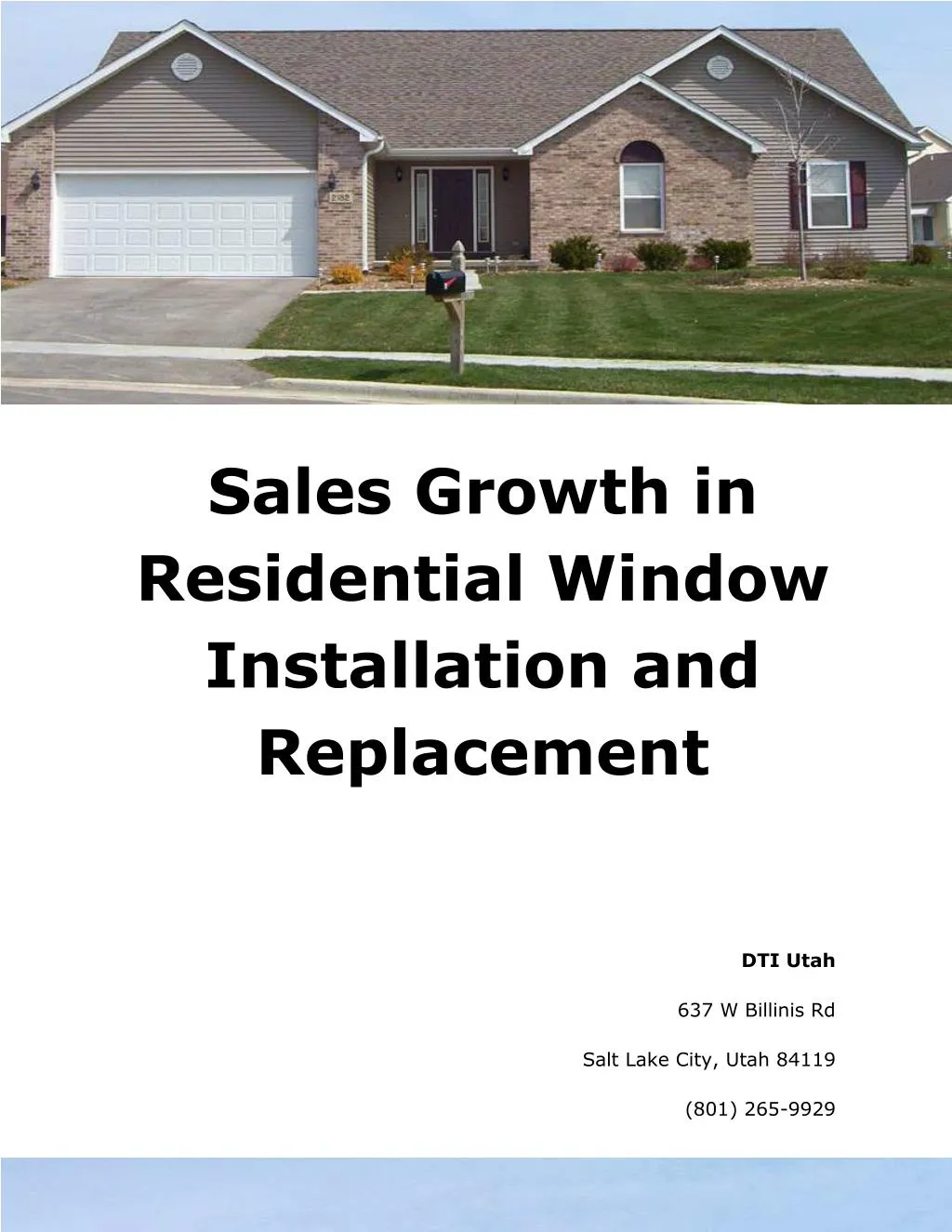 PPT - Sales Growth in Residential Window Installation and Replacement ...