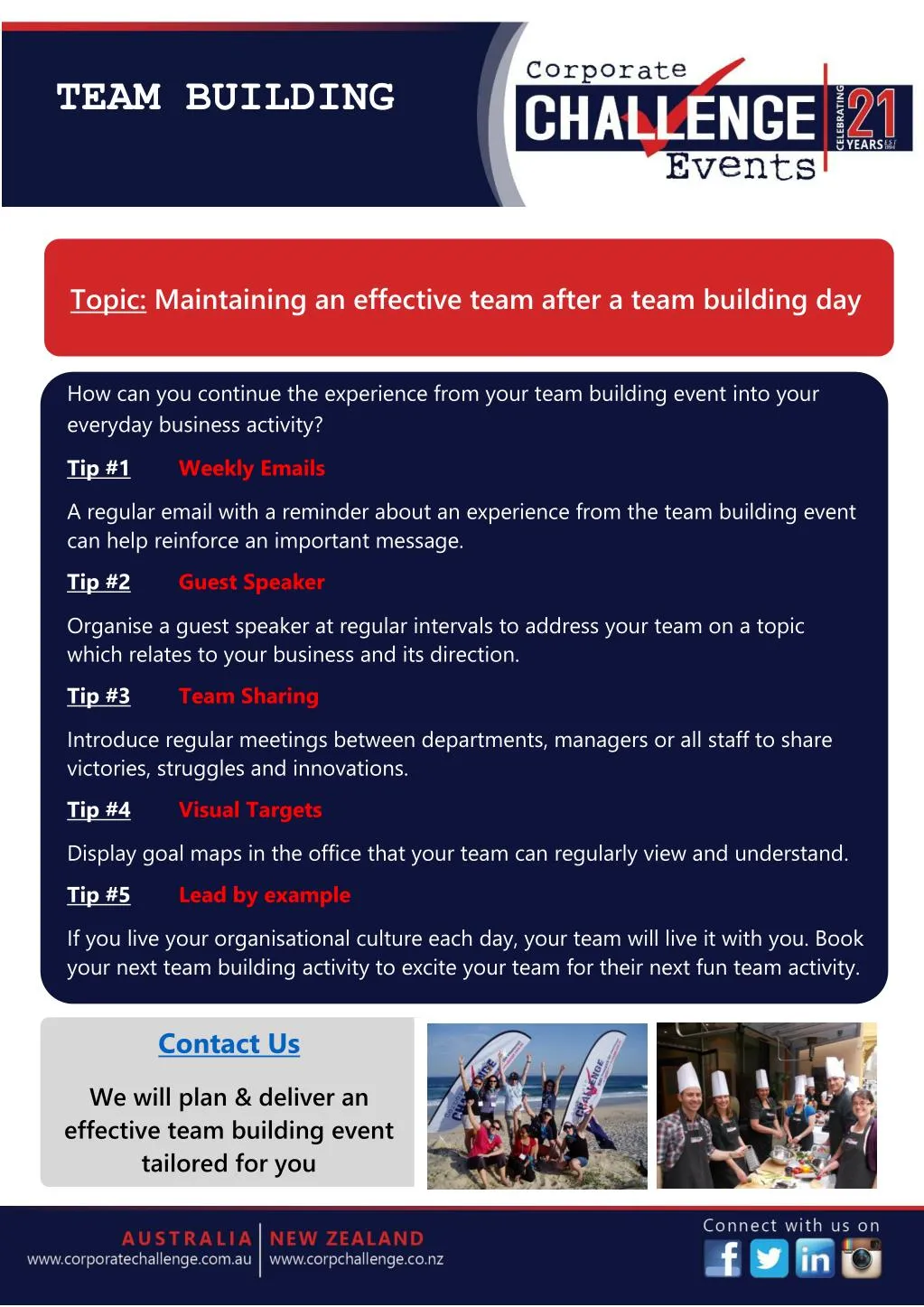 PPT - Maintaining an effective team after a team building day ...