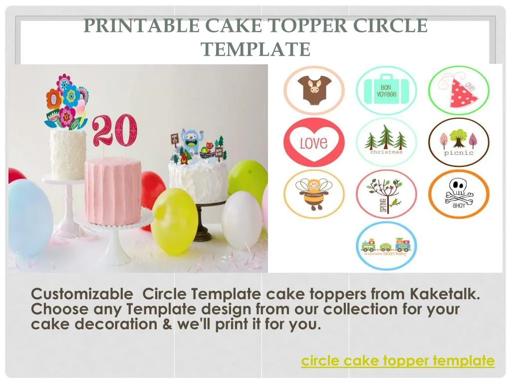 PPT - Printable Cake topper Circle Template PowerPoint Presentation ...