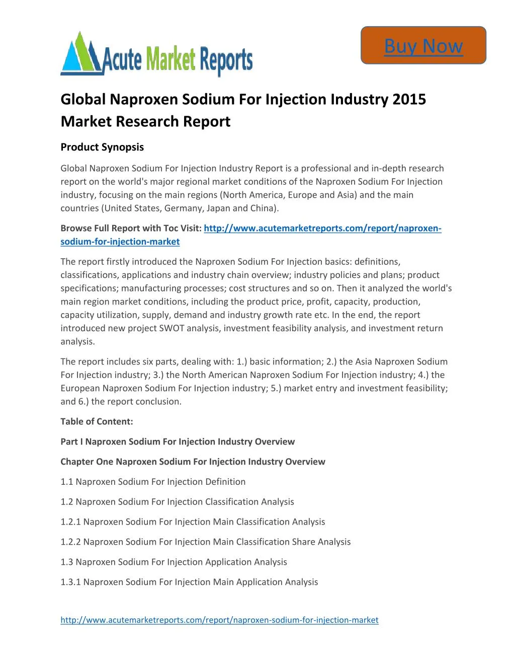 PPT - Global Naproxen Sodium For Injection - Industry Share,Size ...