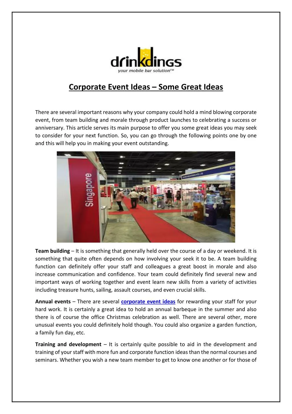 PPT - Corporate Event Ideas – Some Great Ideas PowerPoint Presentation ...