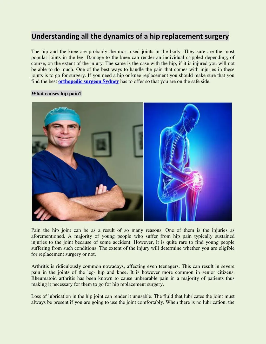 PPT - Understanding all the dynamics of a hip replacement surgery ...