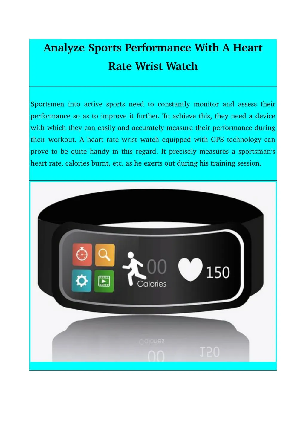 PPT - Analyze Sports Performance With A Heart Rate Wrist Watch ...