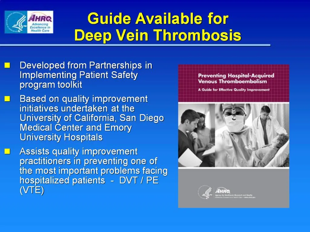 PPT - Guide Available for Deep Vein Thrombosis PowerPoint Presentation ...