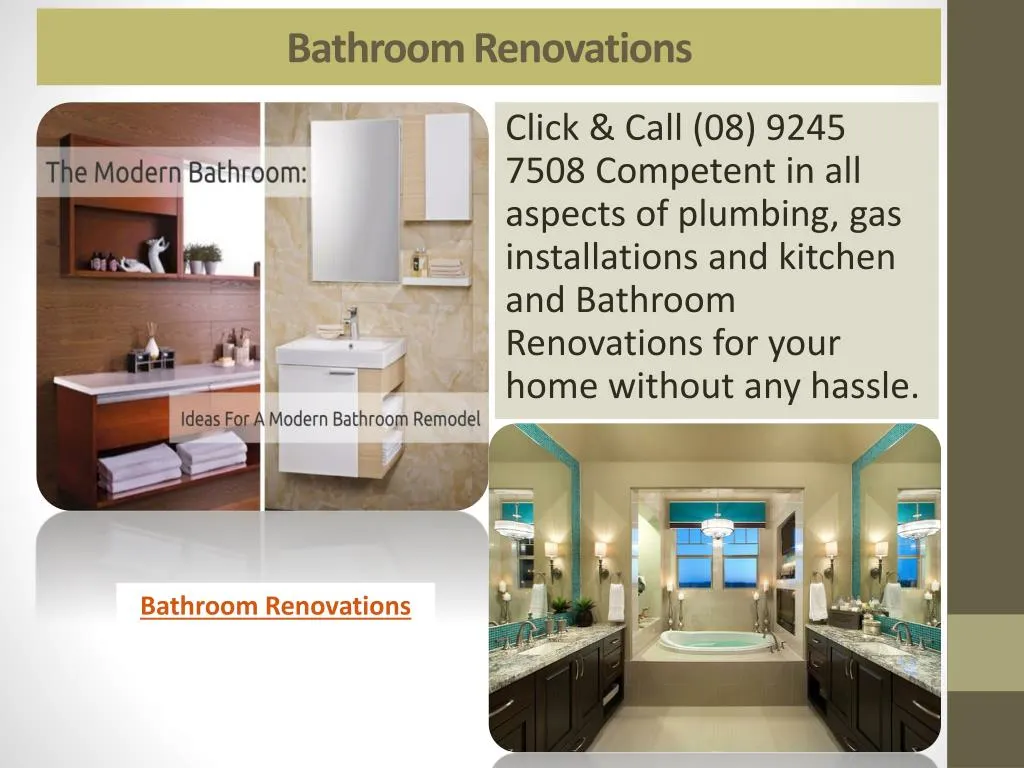 PPT - Bathroom Renovations PowerPoint Presentation, free download - ID ...