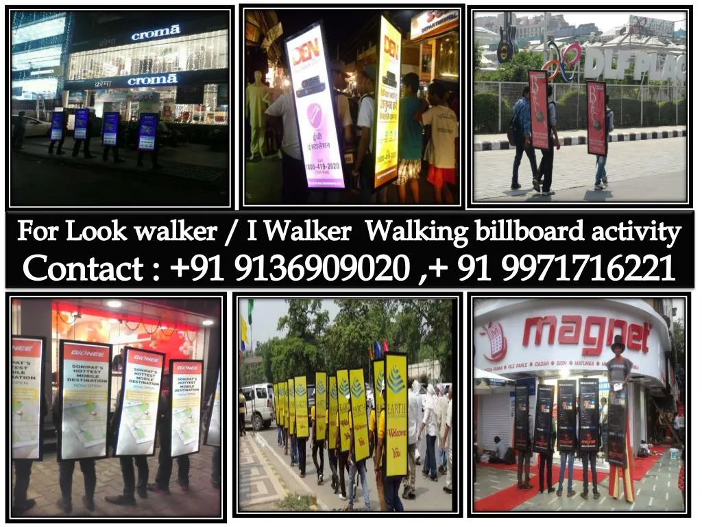 PPT - Look walker Delhi, Lookwalker on rent,walking billboards, Ad ...