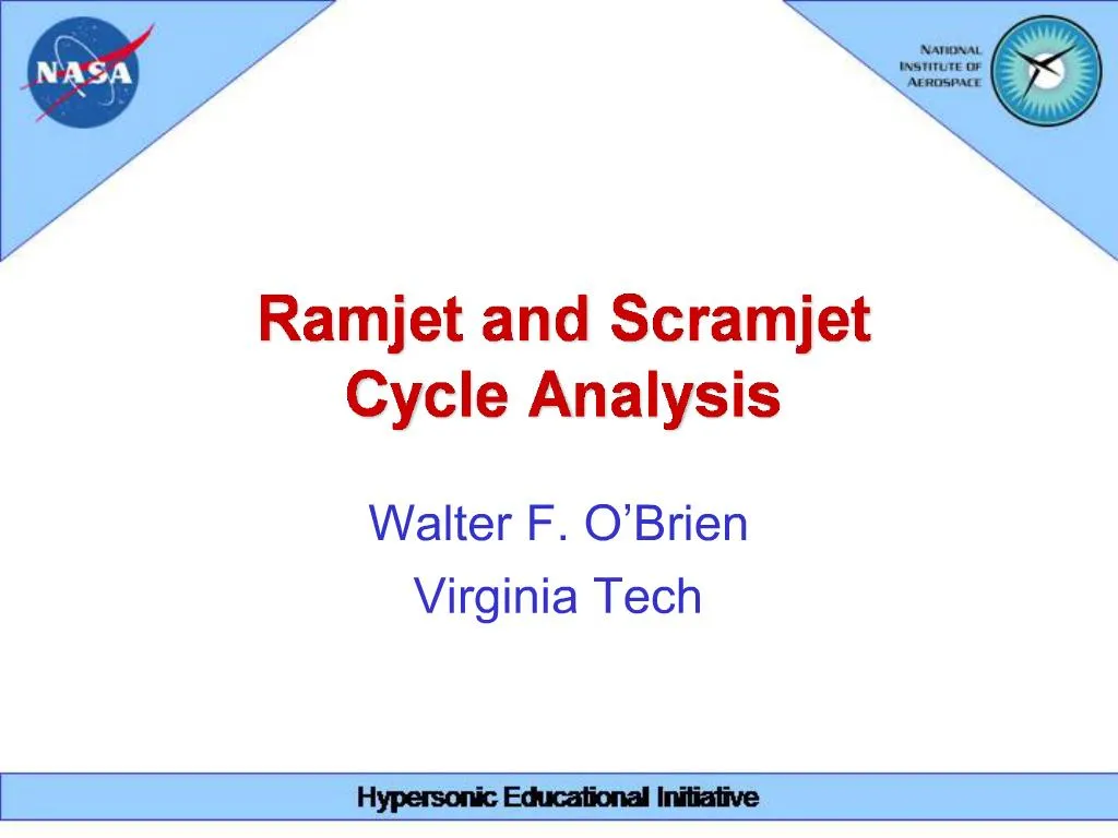 PPT - Ramjet and Scramjet Cycle Analysis PowerPoint Presentation, free download - ID:728659