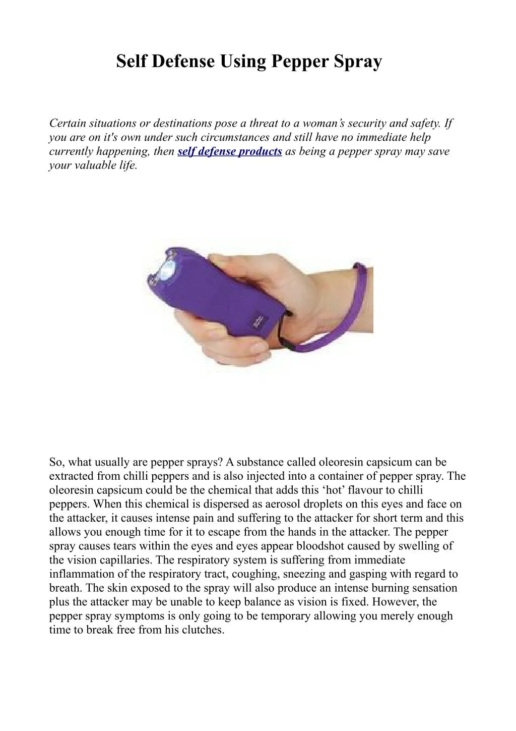 PPT - Self defense products PowerPoint Presentation, free download - ID ...