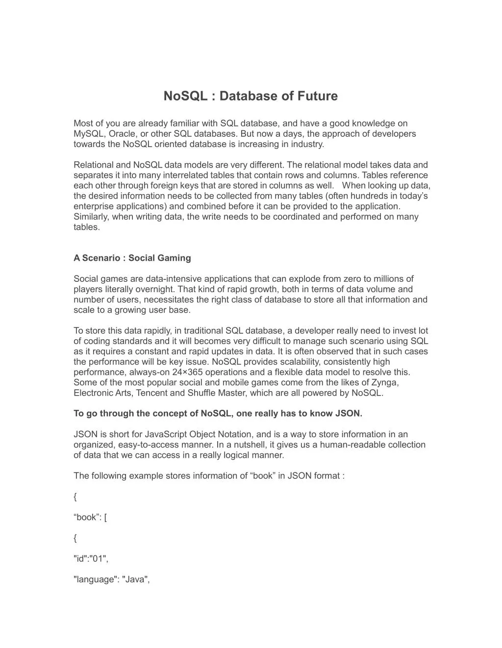 PPT - NoSQL : Database of Future PowerPoint Presentation, free download ...