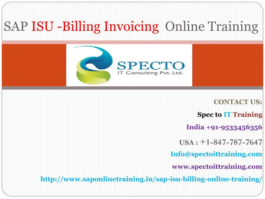 PPT - sap isu billing online training | online training on sap isu ... PPT - sap isu billing online training | online training on sap isu ...