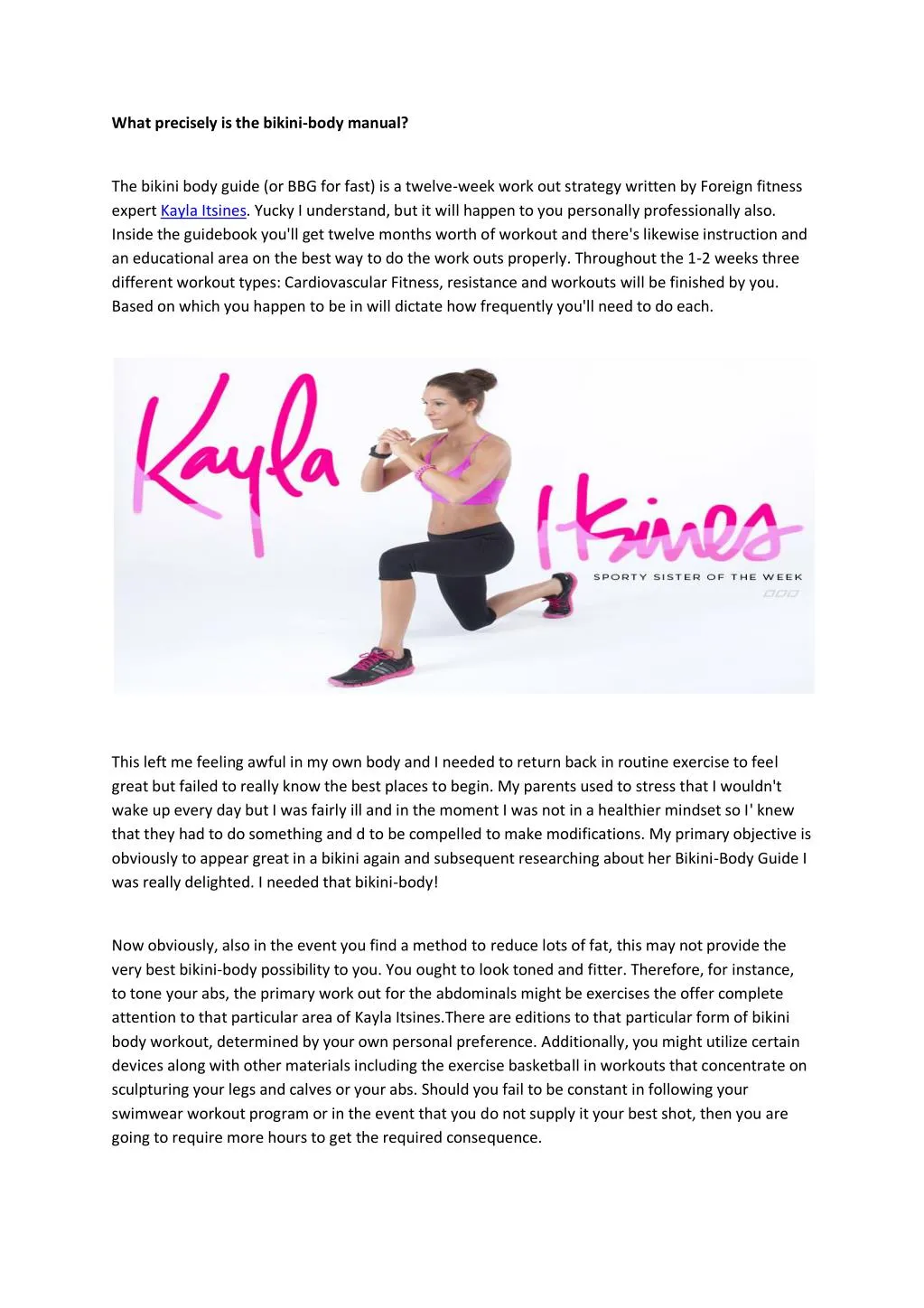 PPT - Kayla Itsines PowerPoint Presentation, free download - ID:7291453
