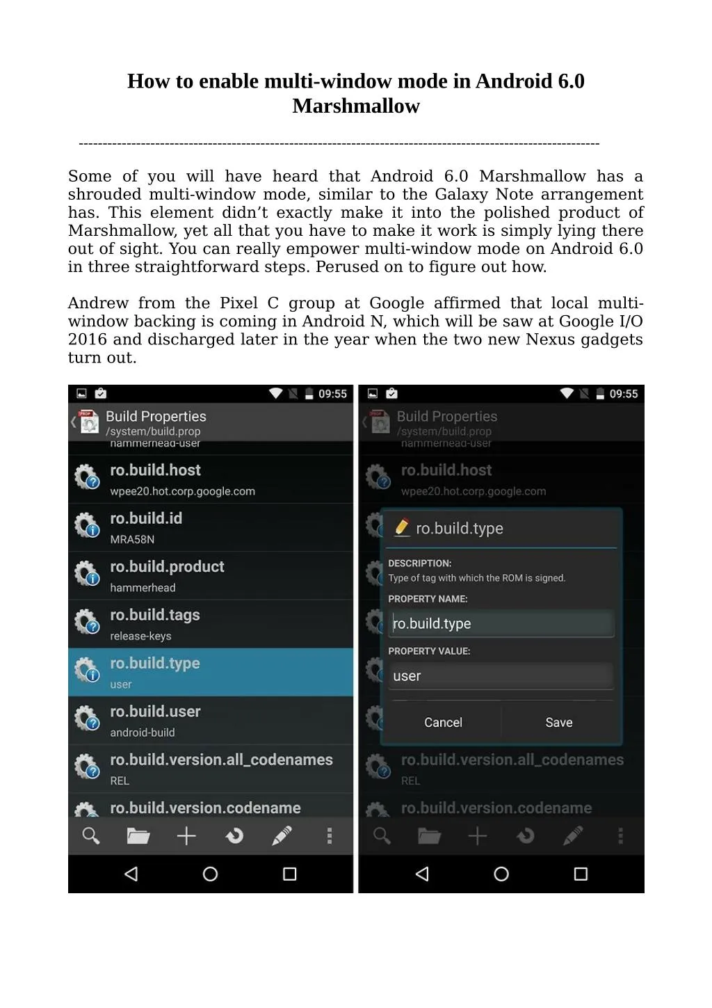 PPT - Enable multi-window mode in Android 6.0 Marshmallow PowerPoint Presentation - ID:7293403
