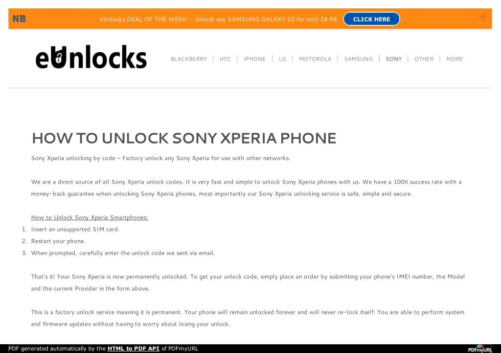 PPT - How to Unlock Sony Xperia Phone PowerPoint Presentation, free ...