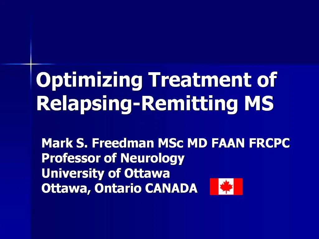 PPT - Optimizing Treatment of Relapsing-Remitting MS PowerPoint ...