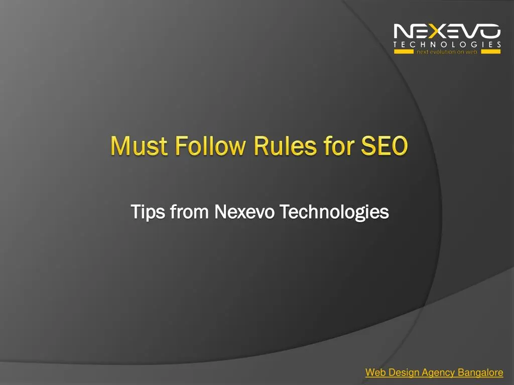 PPT - Must follow rules for seo PowerPoint Presentation, free download ...