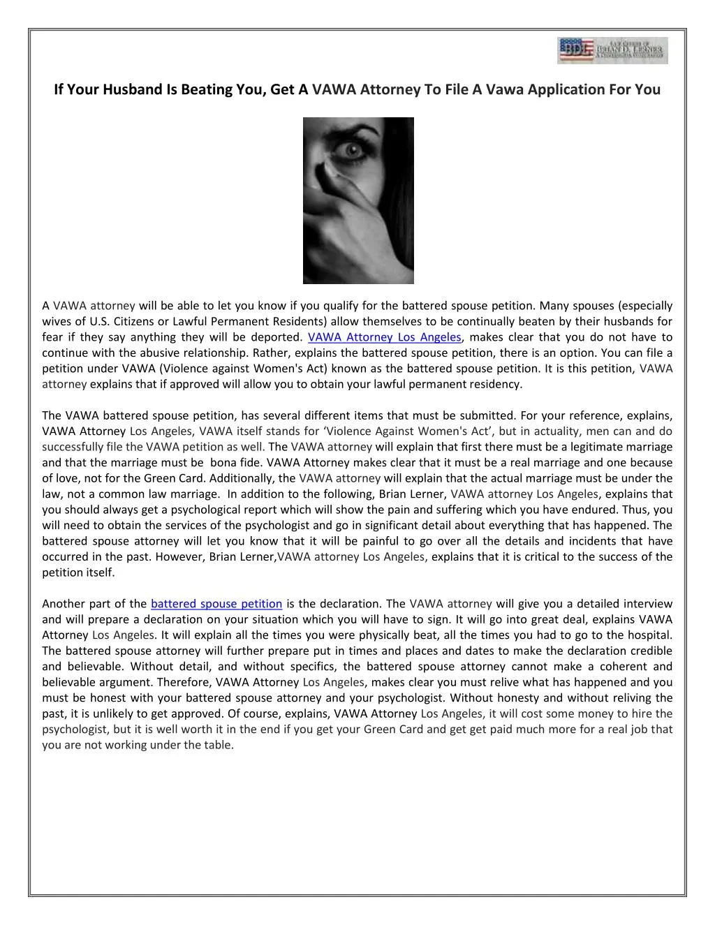 PPT - Get A VAWA Attorney To File A Vawa Application For You PowerPoint ...