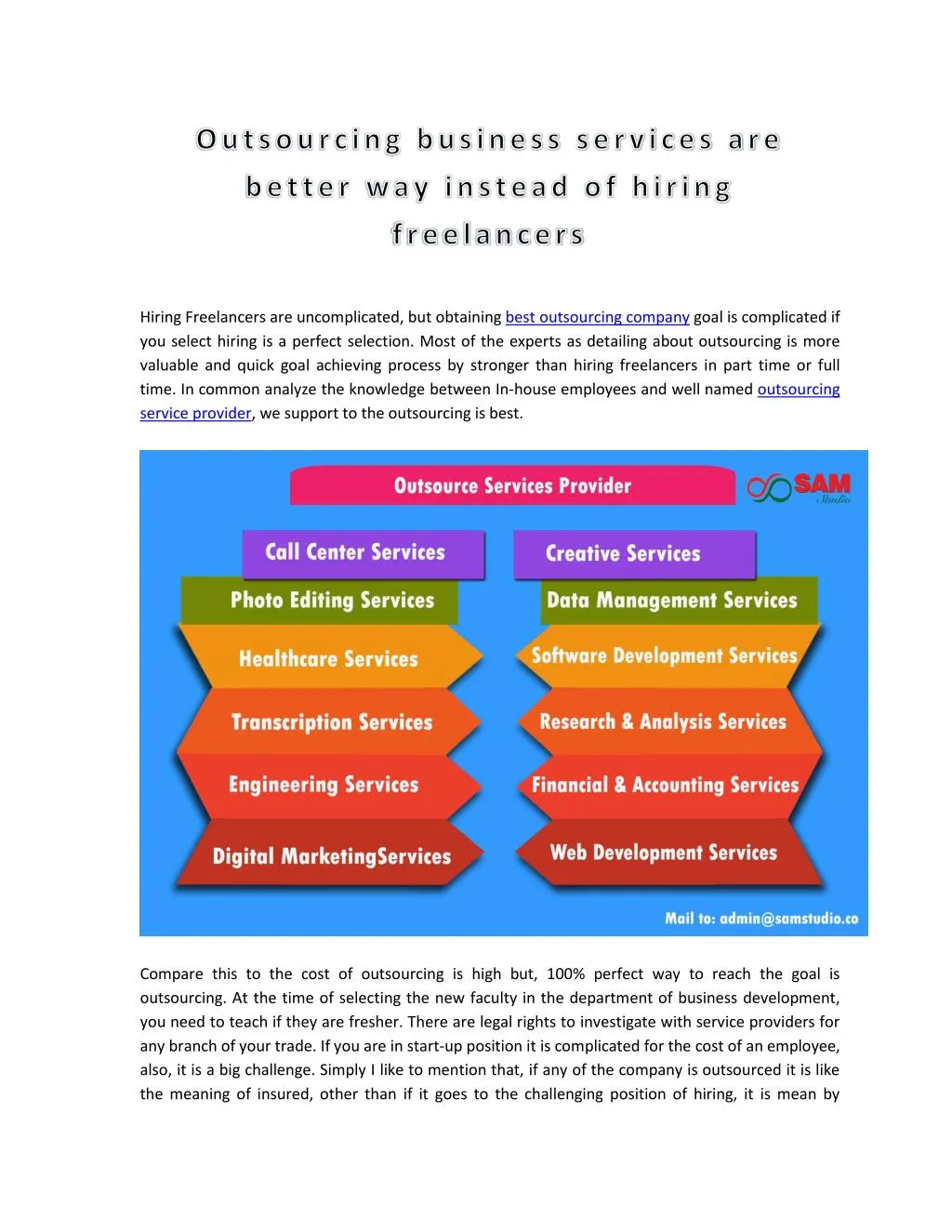 PPT - Outsourcing business services are better way instead of hiring ...