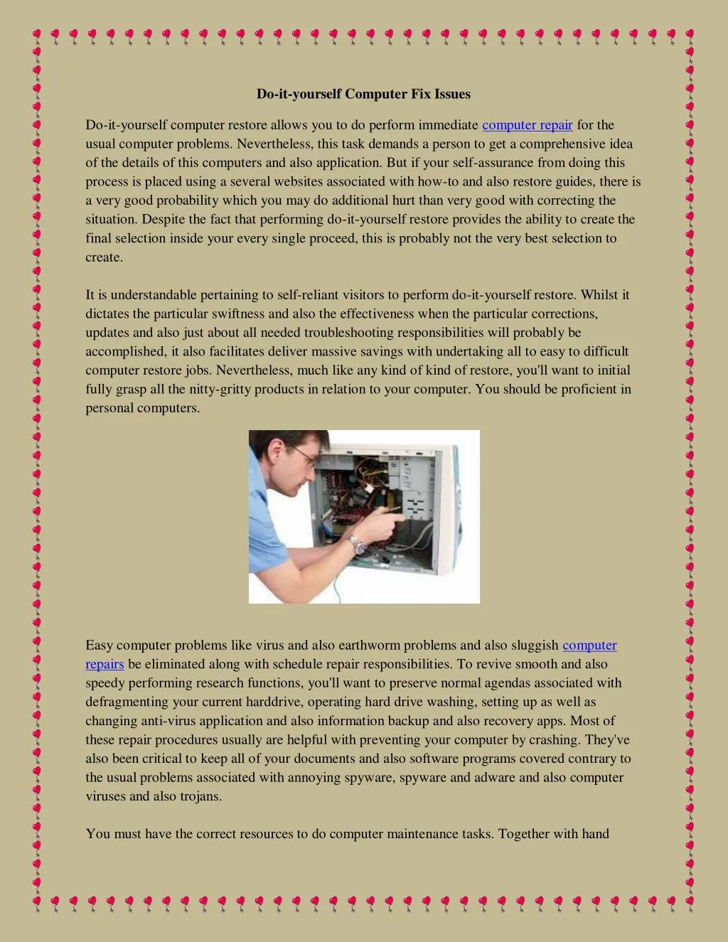 PPT - Do-it-yourself Computer Fix Issues PowerPoint Presentation, free ...