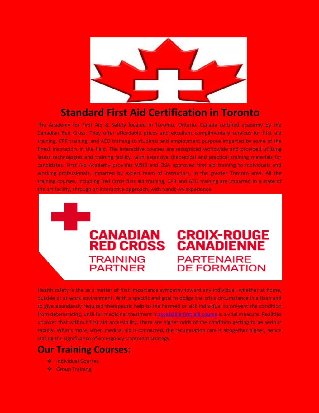 PPT - Standard First Aid Certification in Toronto PowerPoint ...