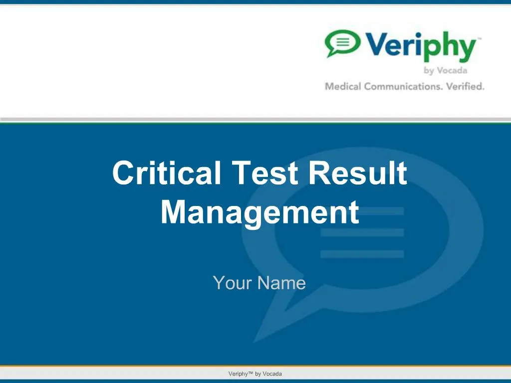PPT - Critical Test Result Management PowerPoint Presentation, free ...