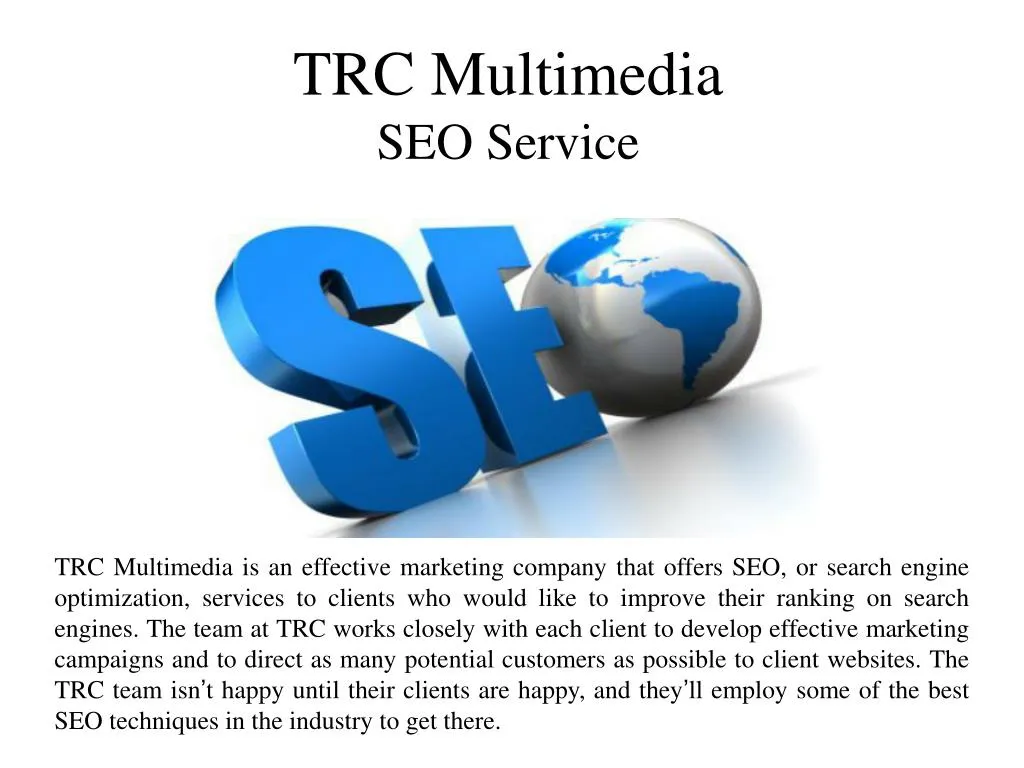 PPT - TRC Multimedia SEO Service PowerPoint Presentation, free download ...