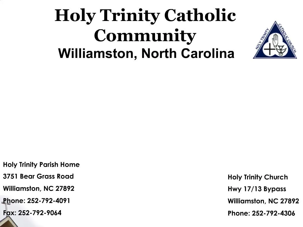 PPT - Holy Trinity Catholic Community PowerPoint Presentation, free ...