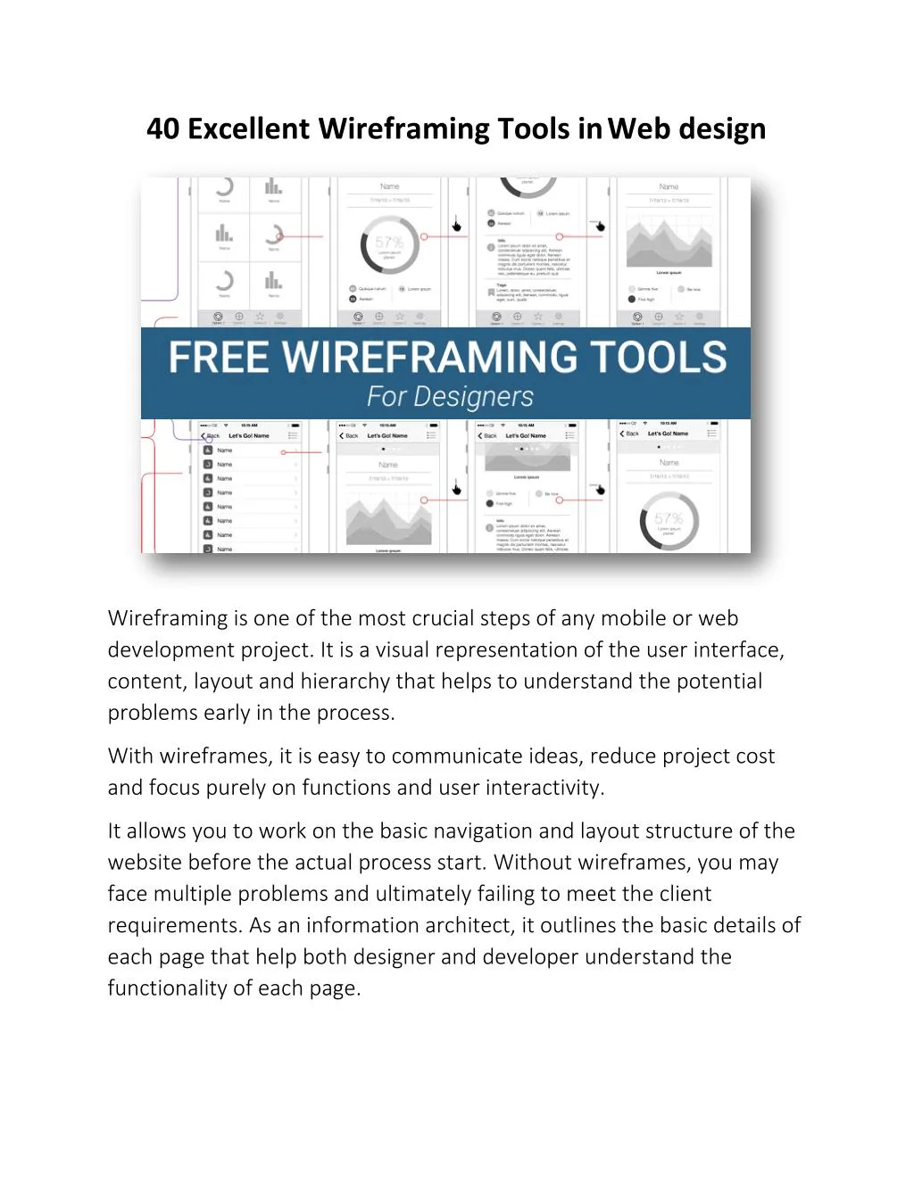 PPT - 40 Excellent Wireframing Tools in Web design | Web Development ...