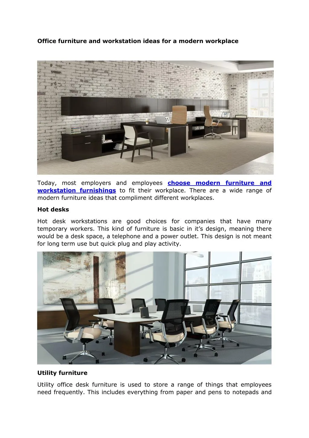 PPT - Office furniture and workstation ideas for a modern workplace ...
