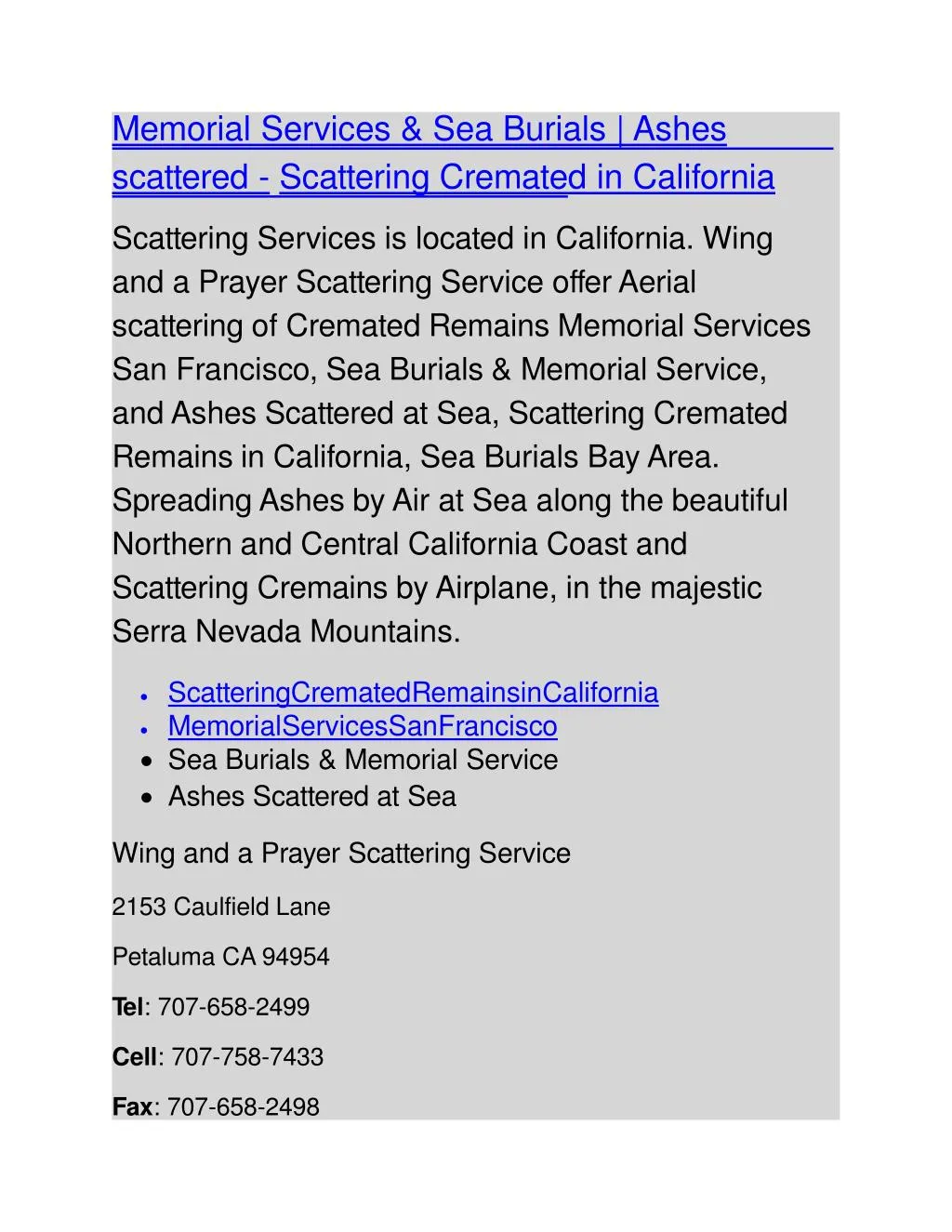 PPT - Memorial Services & Sea Burials | Ashes scattered - Scattering ...