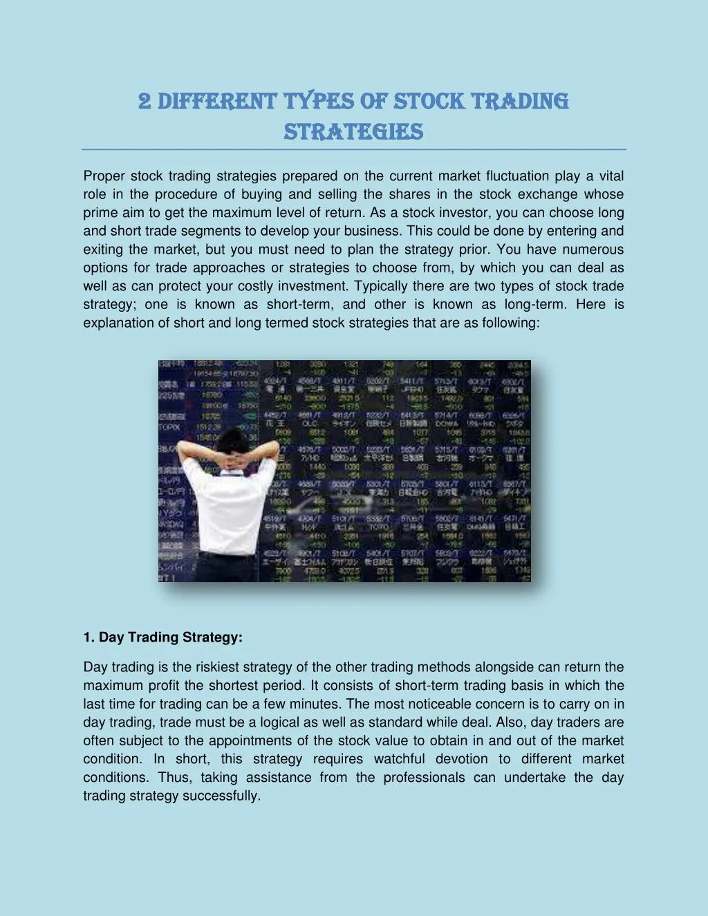 PPT - 2 Different Types of Stock Trading Strategies PowerPoint ...