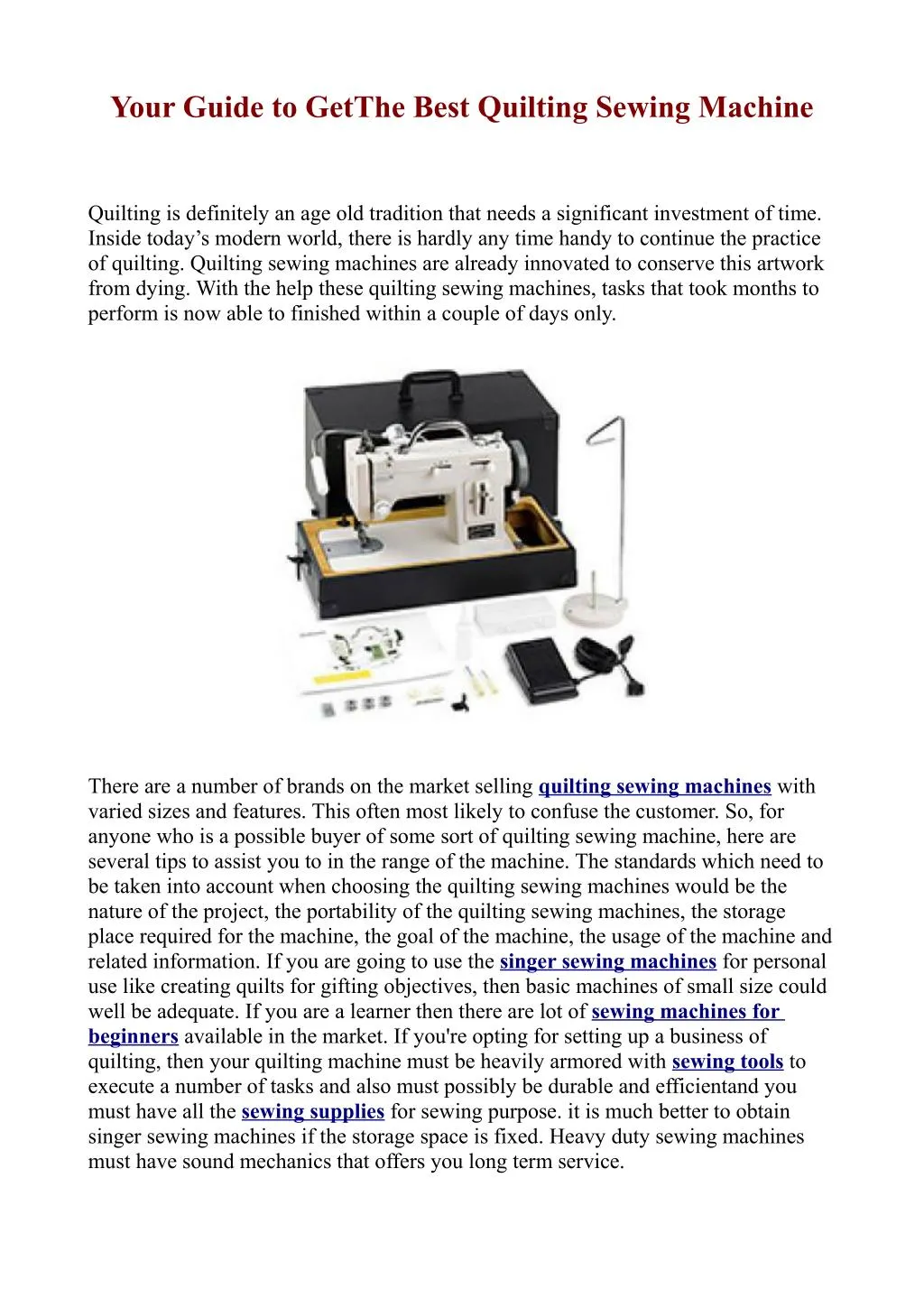 PPT - singer sewing machines PowerPoint Presentation, free download ...