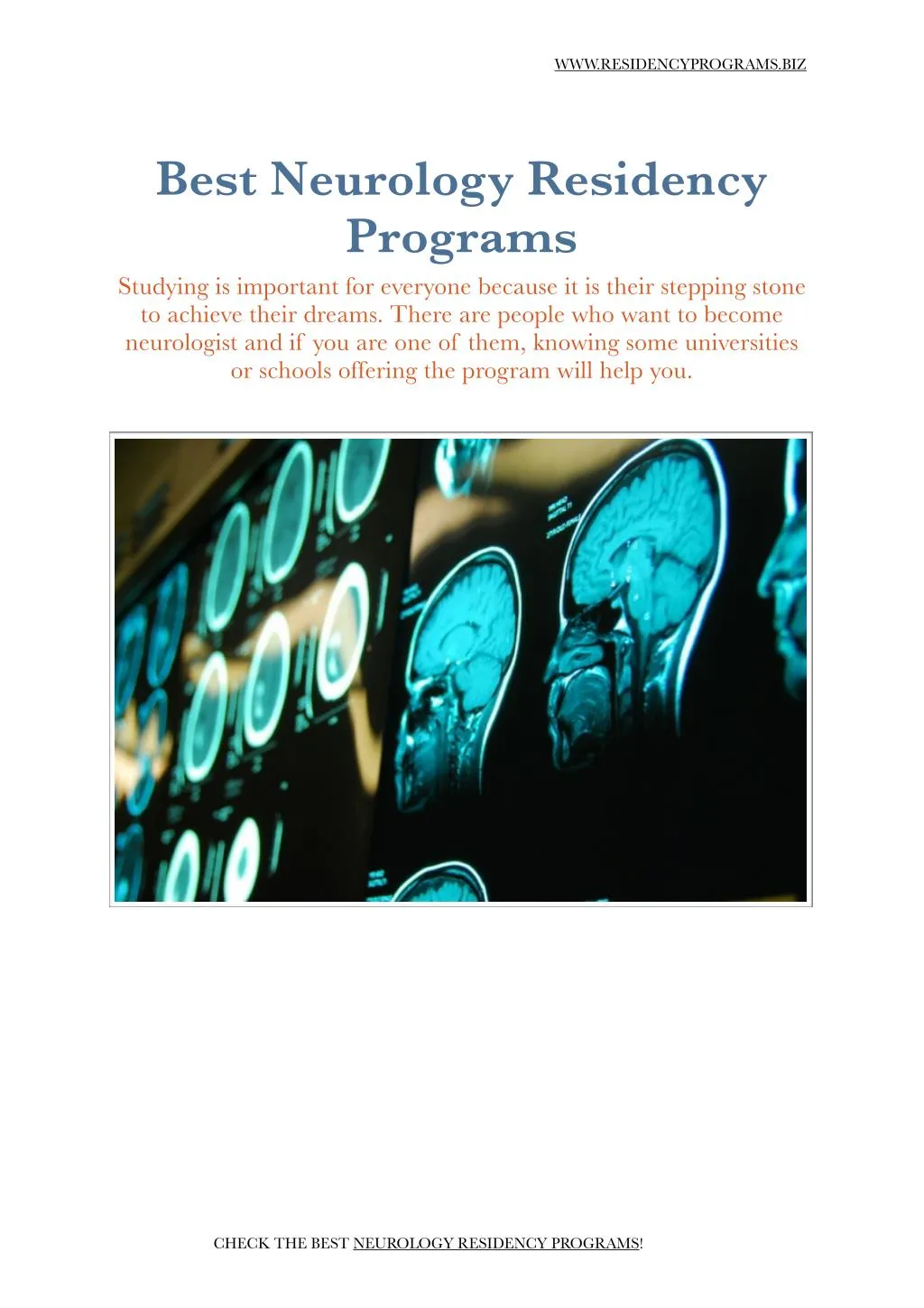 PPT - Neurology Residency Programs PowerPoint Presentation, free download - ID:7316544