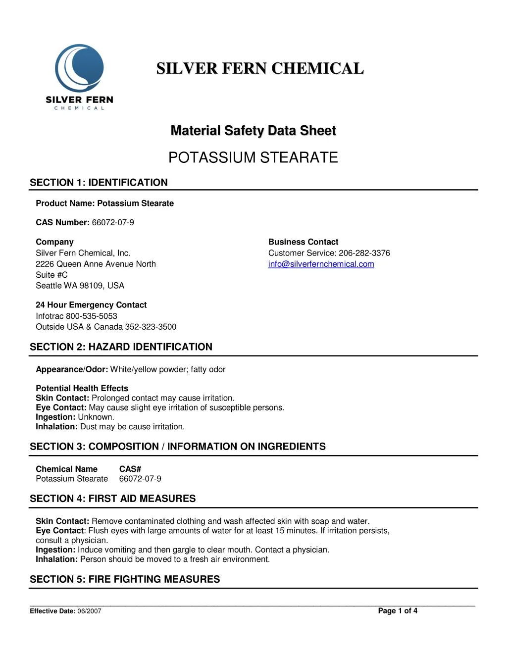 PPT - Potassium Stearate MSDS SFC Material Safety PowerPoint ...