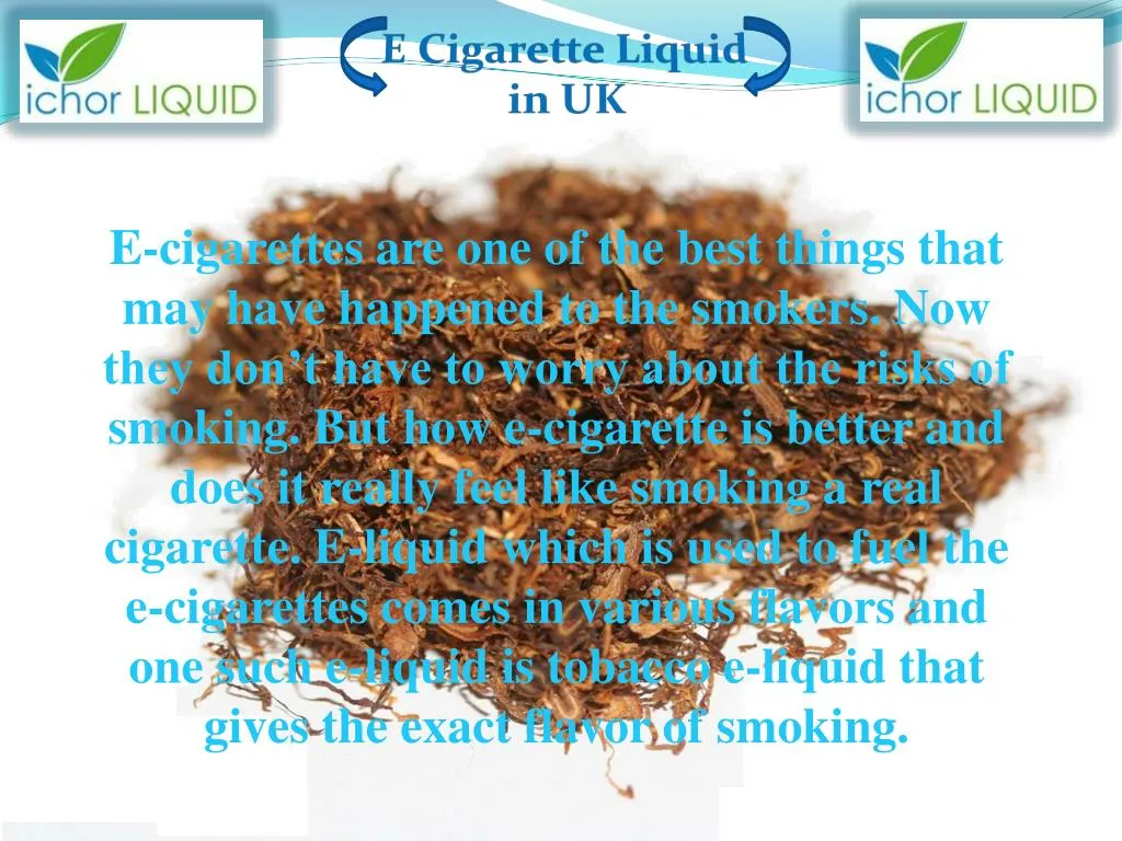 PPT - Blended Tobacco Liquid | Ichor Liquid PowerPoint Presentation ...