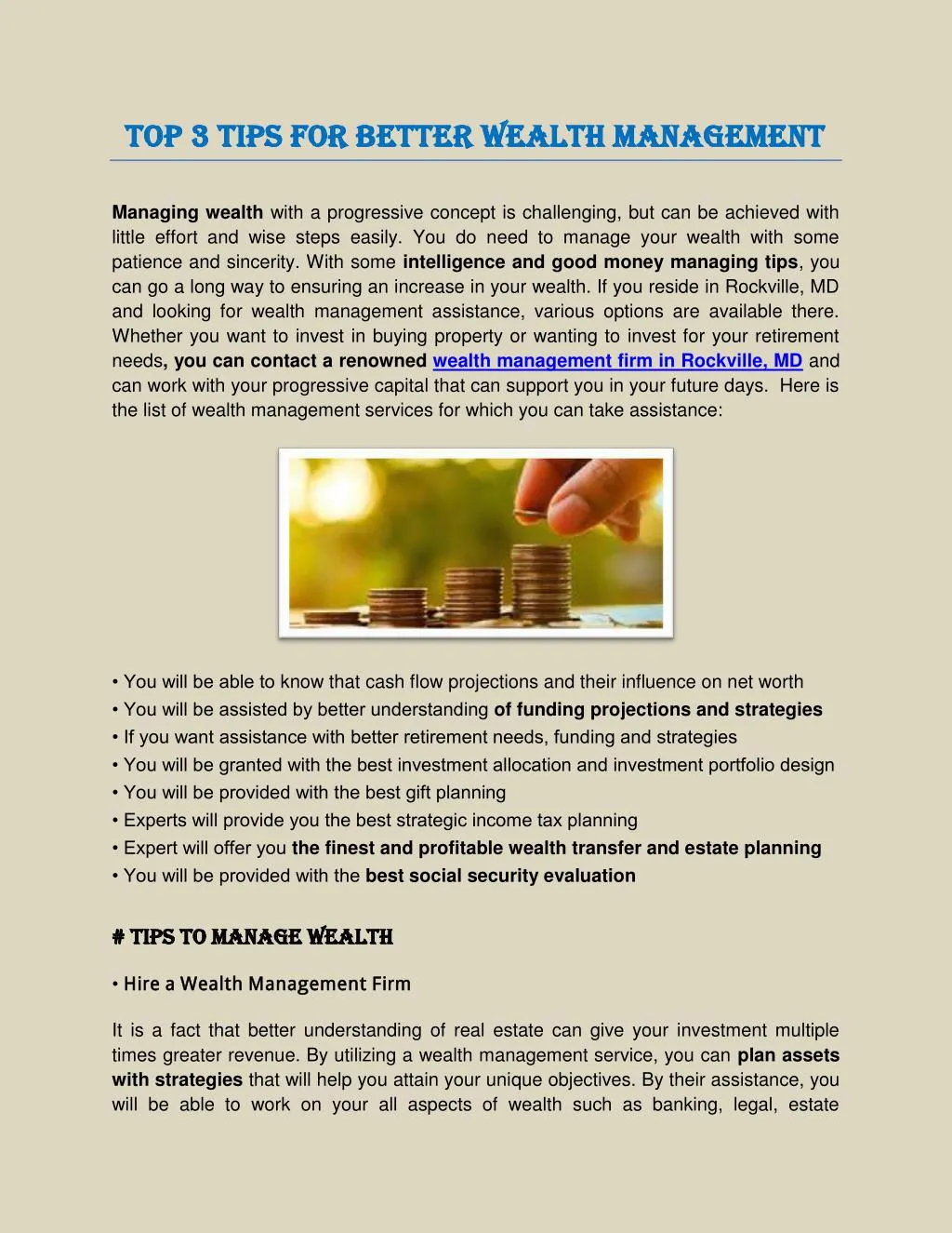 PPT - Top 3 Tips for Better Wealth Management PowerPoint Presentation ...