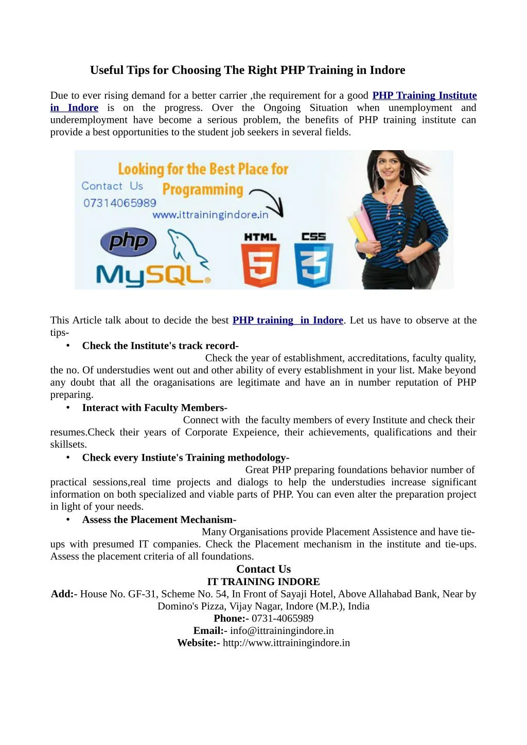 PPT - Advance and core php training Institute- IT Training Indore PowerPoint Presentation - ID ...