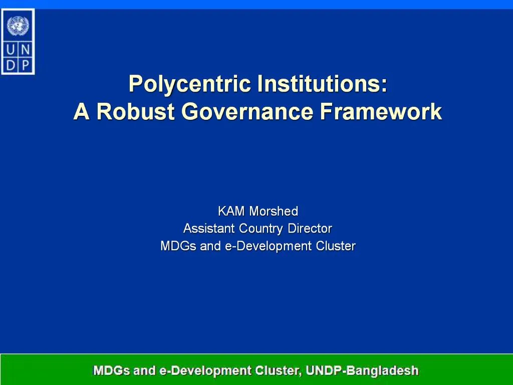PPT - Polycentric Institutions: A Robust Governance Framework ...