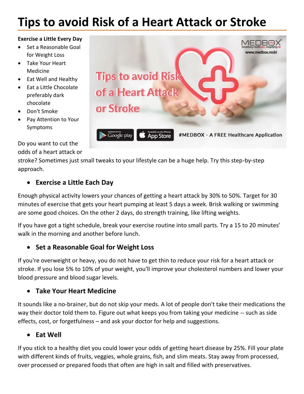 PPT - Tips to avoid Risk of a Heart Attack or Stroke PowerPoint ...
