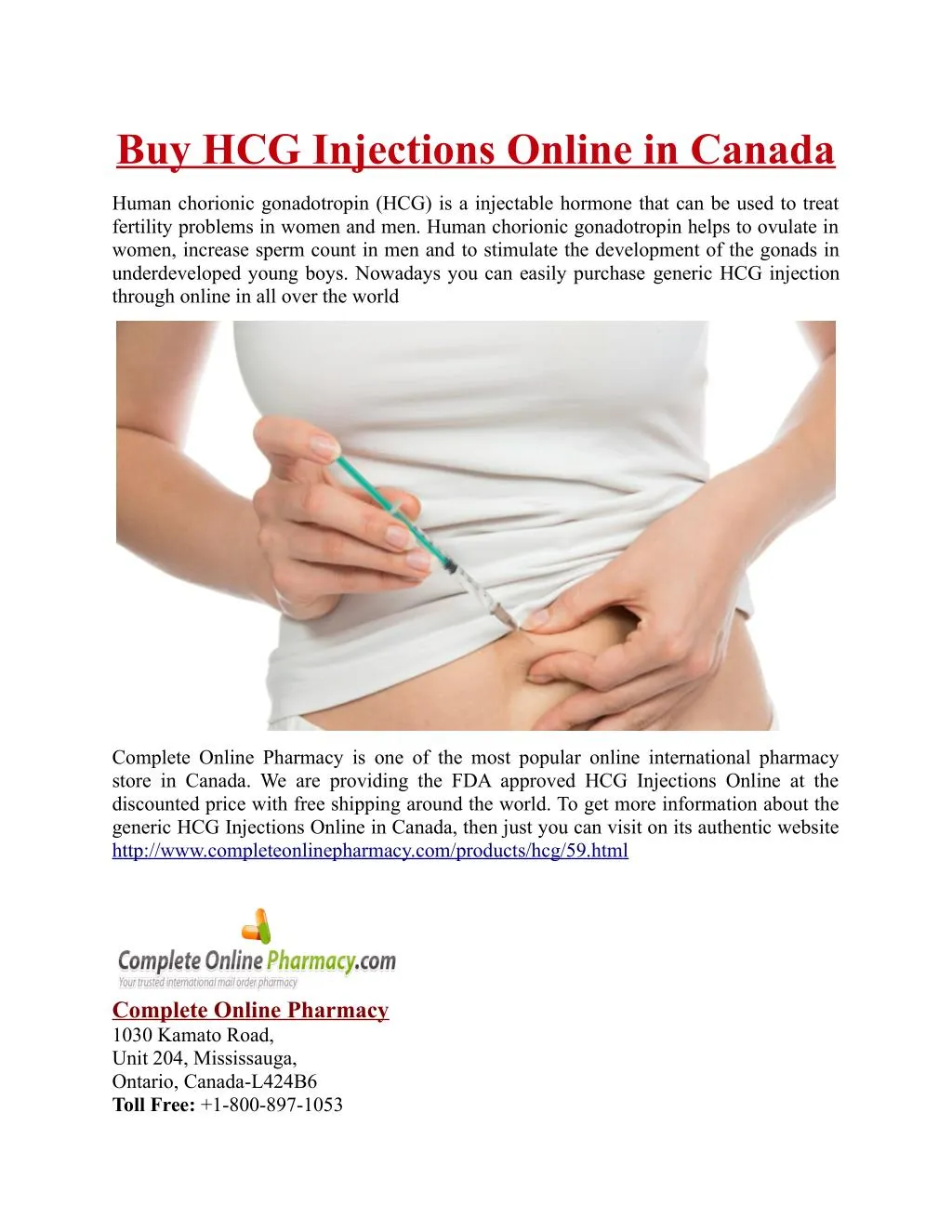 PPT - Buy HCG Injections Online in Canada PowerPoint Presentation, free ...