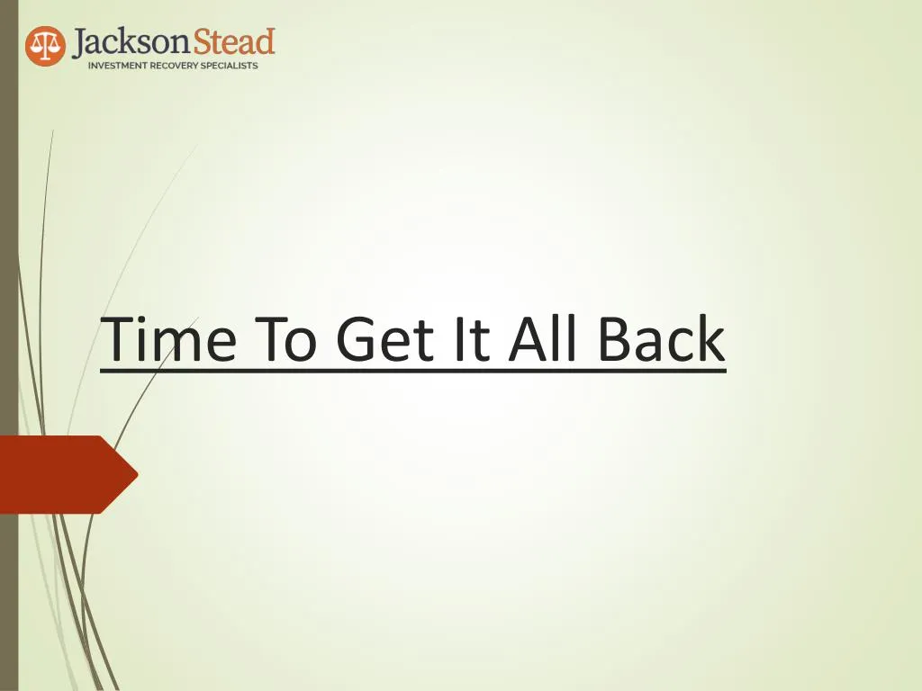 PPT - Time To Get It All Back PowerPoint Presentation, free download ...